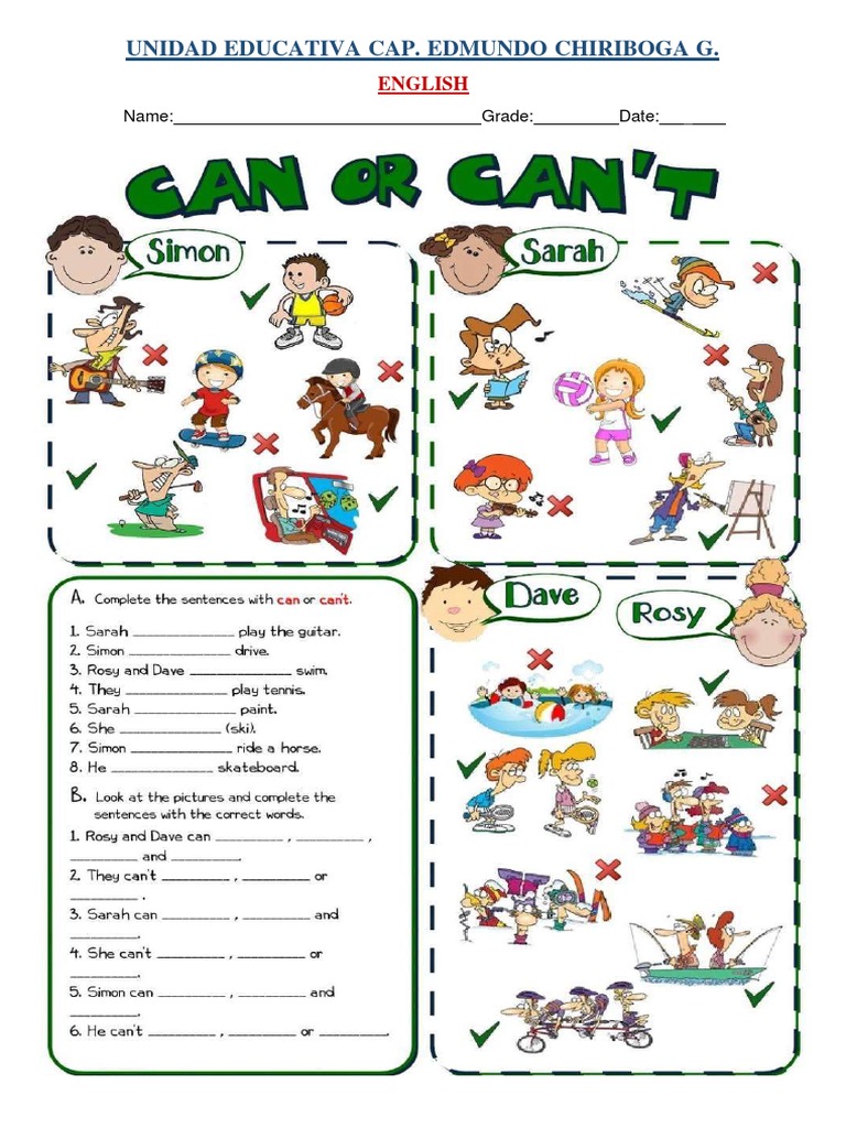 Uso Del Can y Cant | PDF