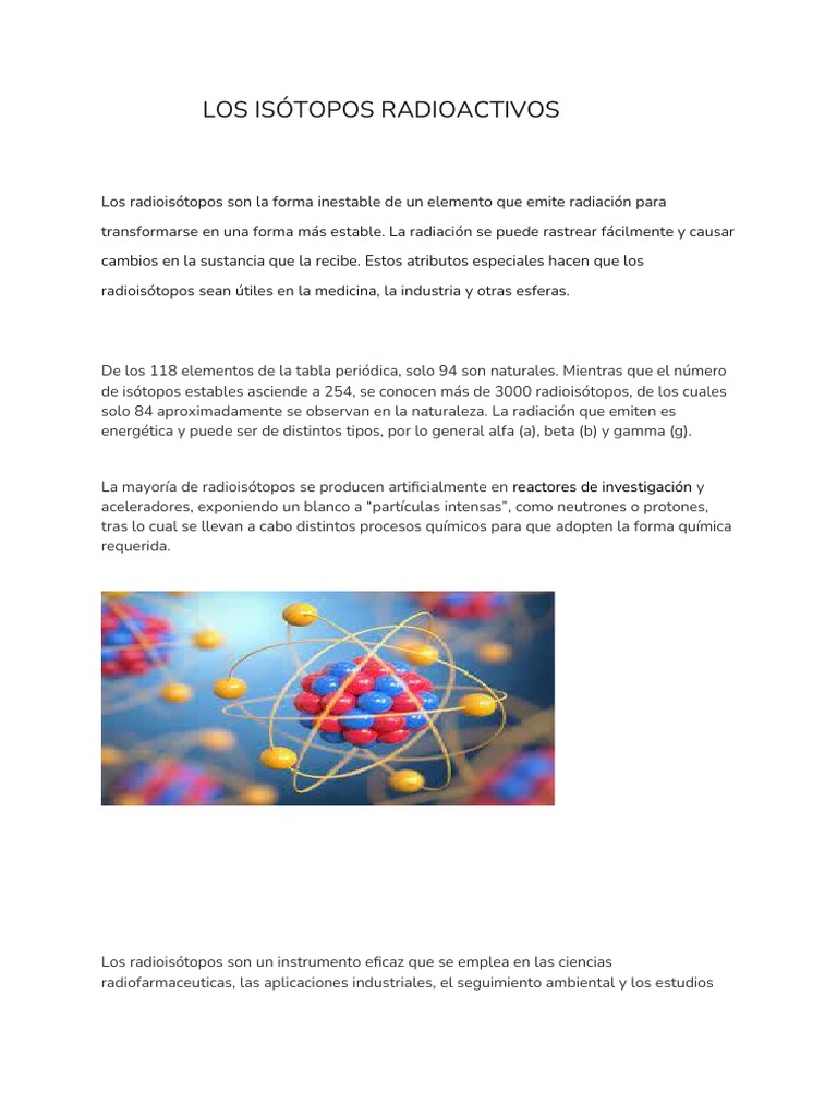 Exposición - Isótopos Radiactivos | PDF