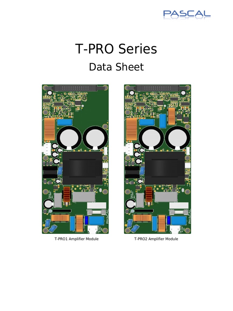T-PRO2 Amplifier Module Data Sheet | PDF | Computers