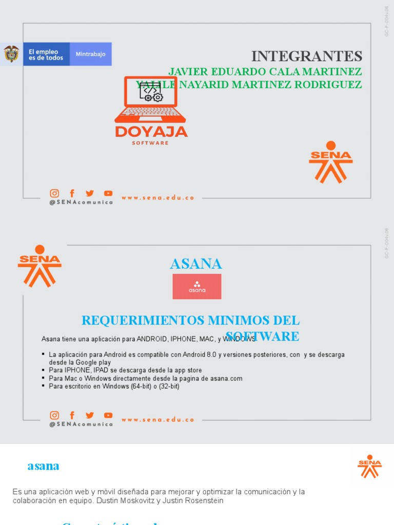 PRESENTACION Asana Yalile | PDF | Software de la aplicacion | Android (sistema operativo)