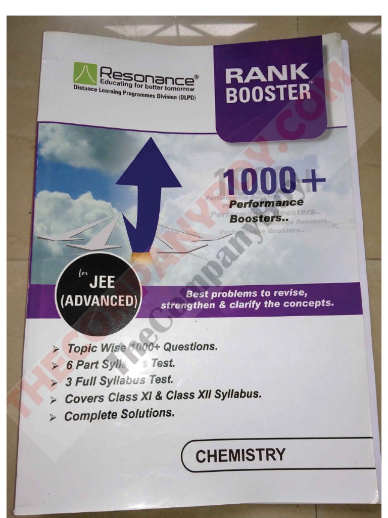 Resonance Rank Booster PDF For Jee Advance Physics Chemistry ... Resonance Rank Booster PDF For Jee Advance Physics Chemistry ...