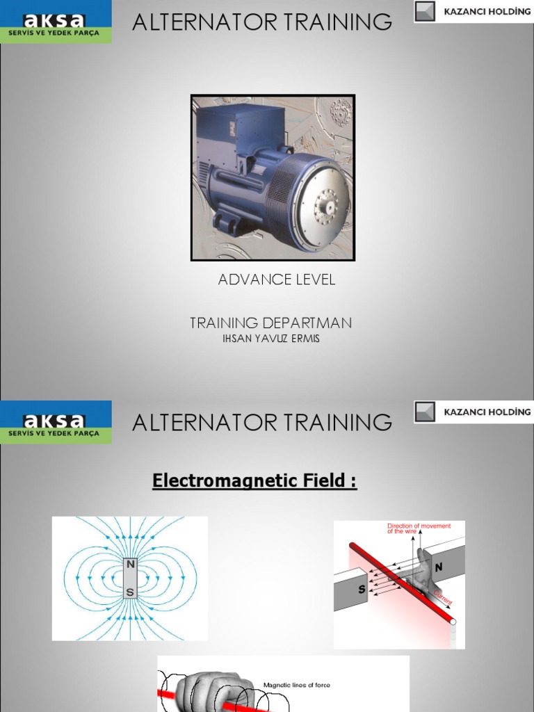 Advanced Alternator Training Guide | PDF | Rectifier | Electromagnetic Induction