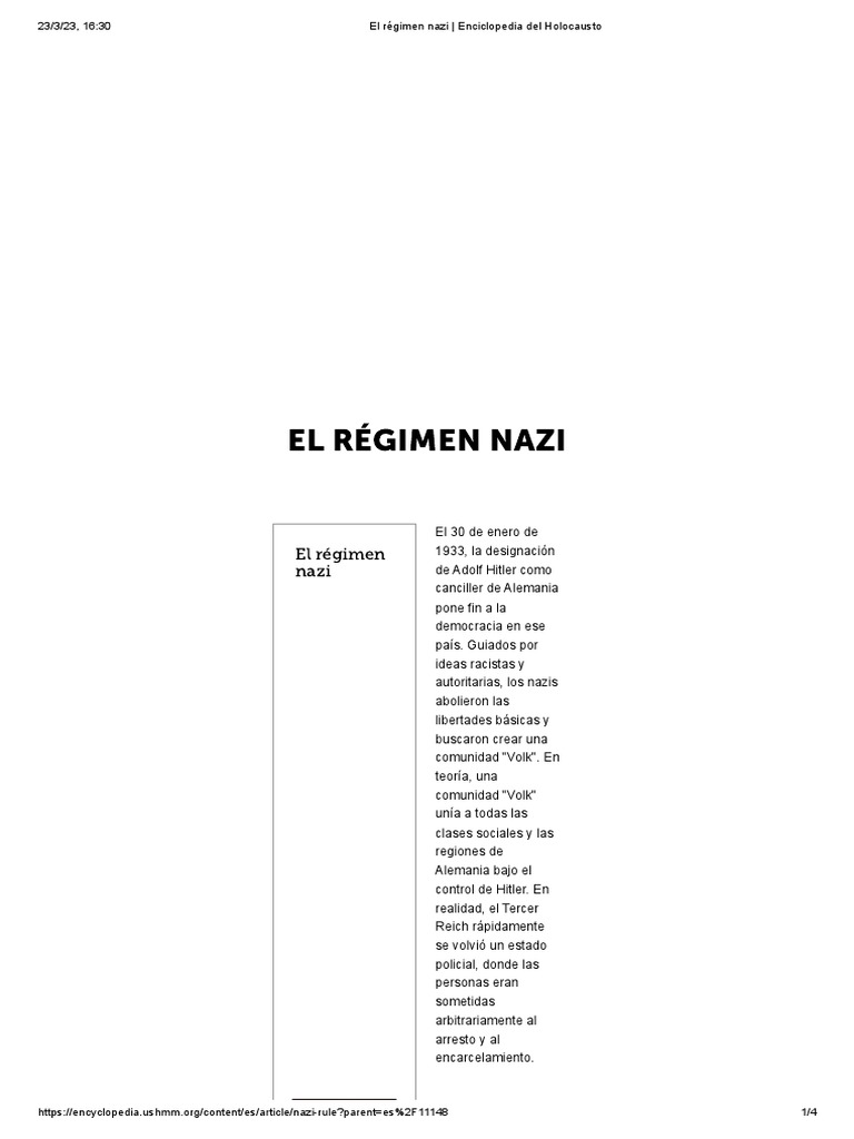Ascenso y Consolidación del Régimen Nazi | PDF | Alemania nazi | fiesta ...