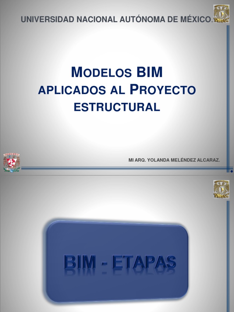 Modelos BIM Aplicados Al Proy Estruc (BIM-etapas) - 01 PDF | PDF