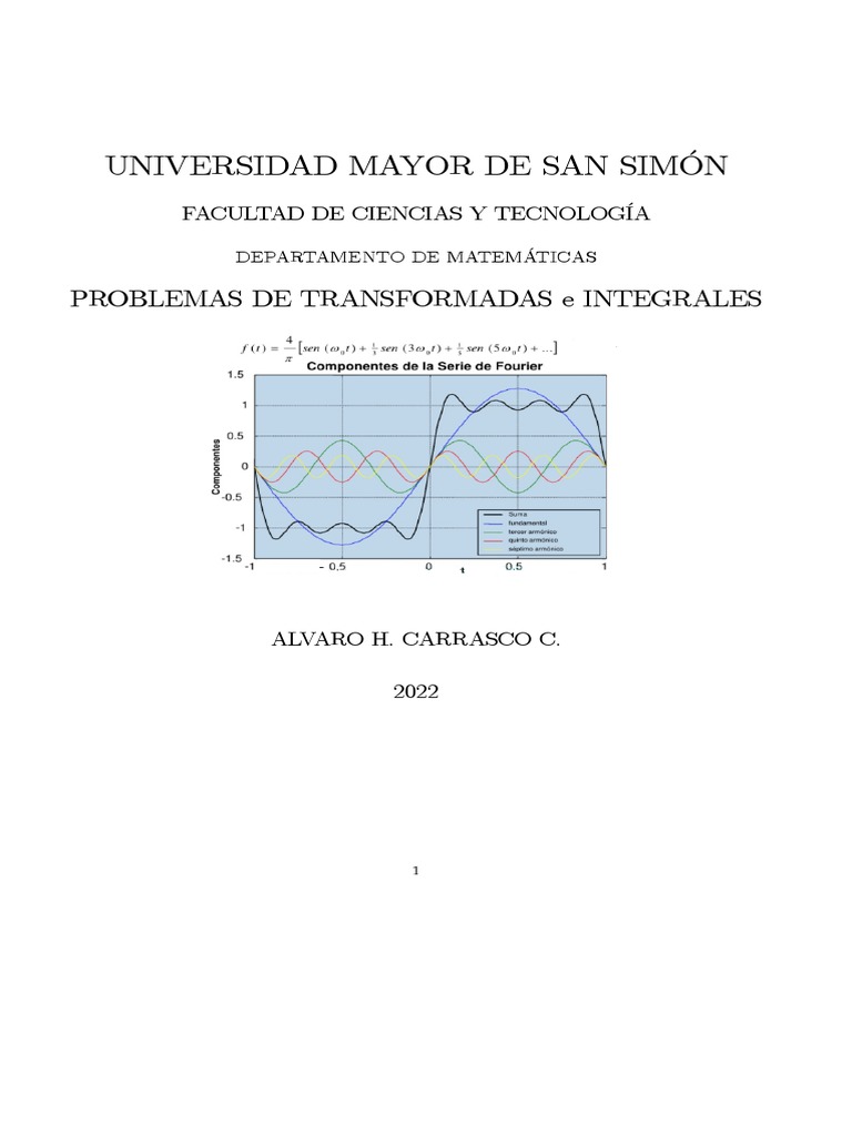 Practica de Transformadas e Integrales 2022 PDF | PDF | Álgebra | Conceptos matemáticos