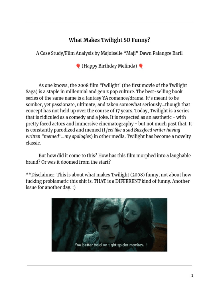 What Makes Twilight SO Funny Download Free PDF Comedy Humour