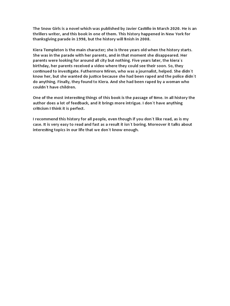 The Snow Girls: Kiera's Disappearance | PDF