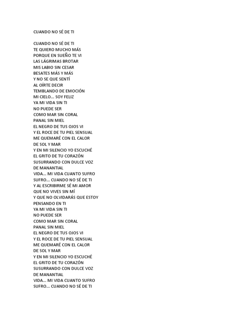 Letra Karaoke 5 | PDF