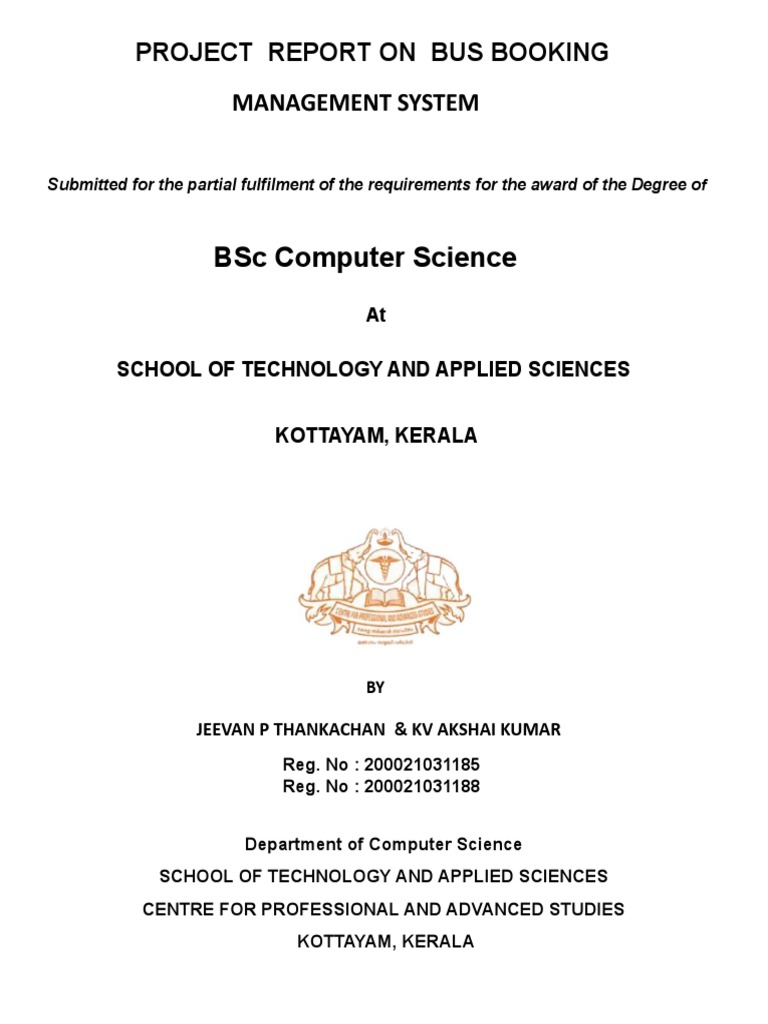 Bus Booking Management System Report | PDF | Databases | Feasibility Study
