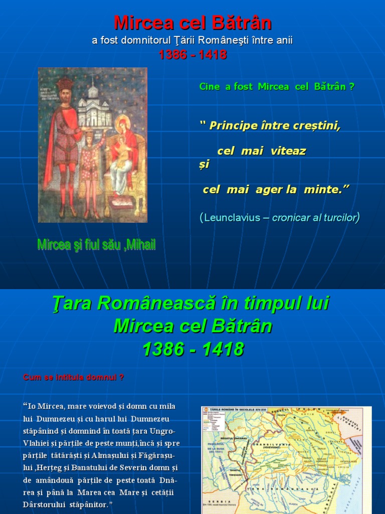 Lectie de Istorie Mircea Cel Batran | PDF