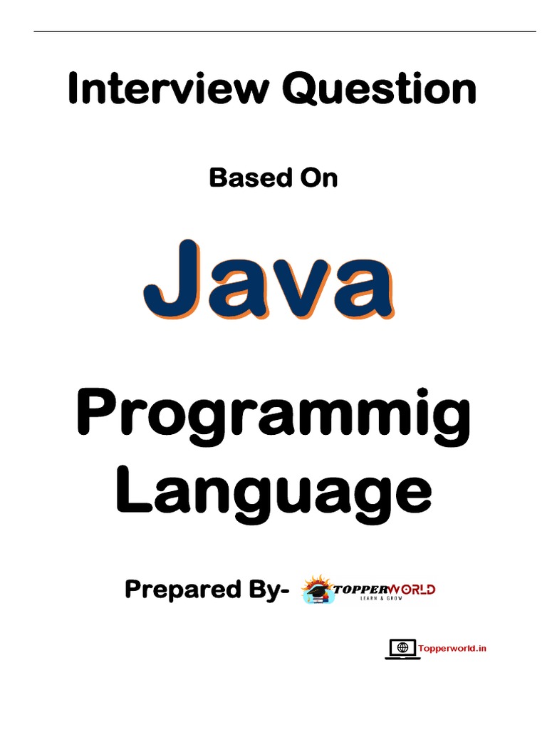 Latest Java Interview Question 1 Pdf Method Computer Programming Java Programming Language