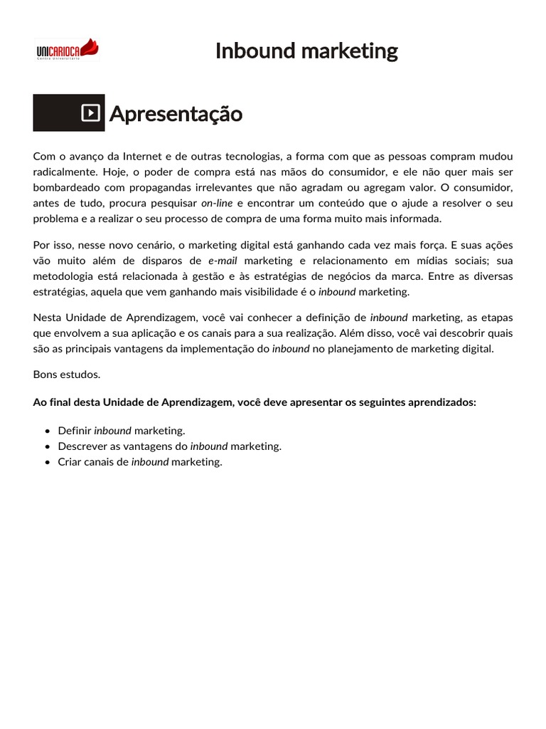 Inbound Marketing | PDF | Marketing | SEO