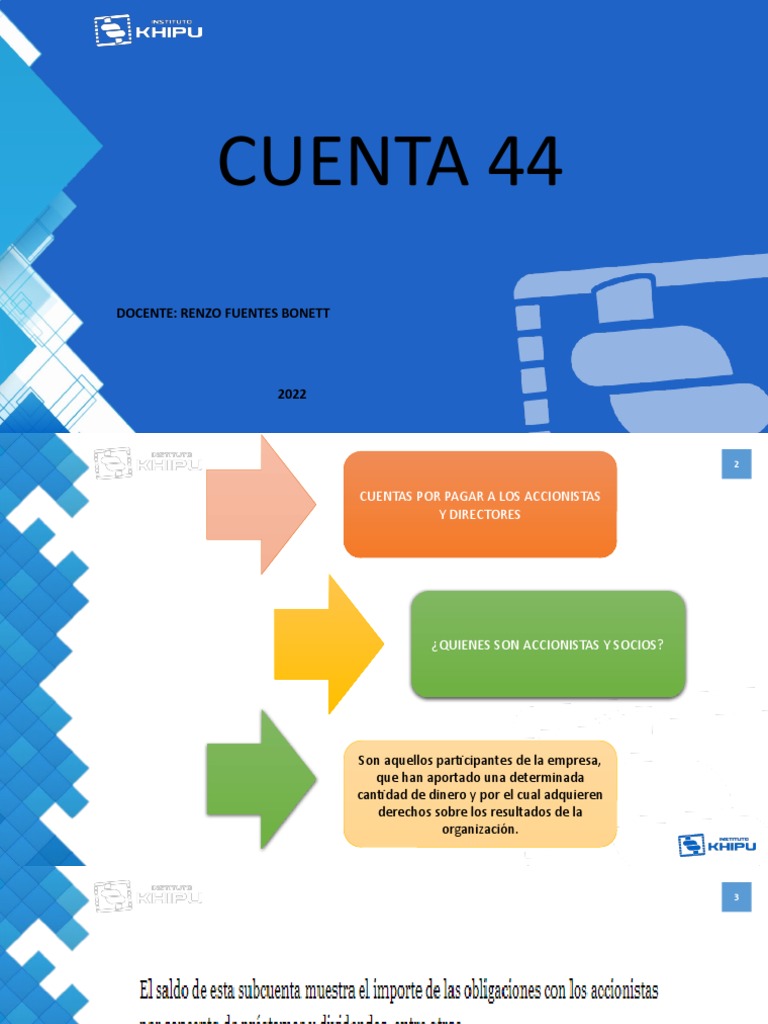 CUENTA 44 y 45 | PDF | Dividendo | Economias