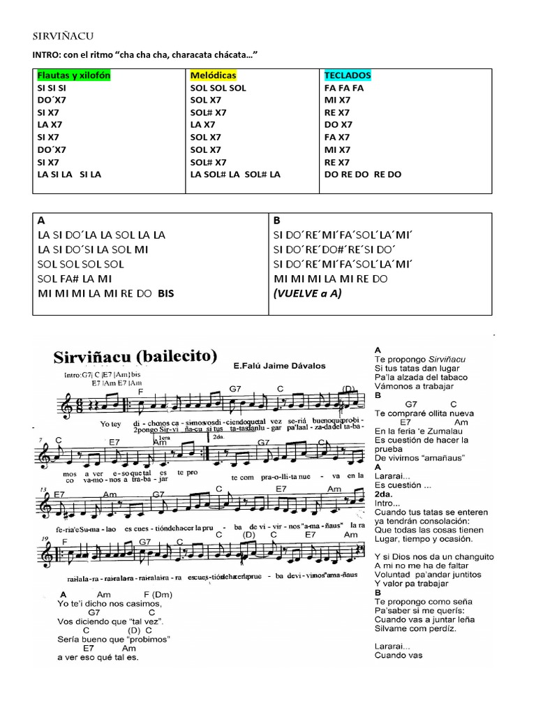 Partitura de Instrumentos Musicales | PDF
