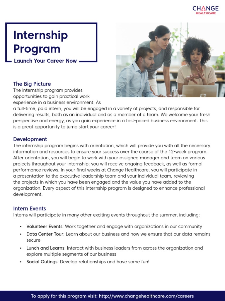 Intern Program Recruitment Brochure | PDF | Internship | Job Hunting