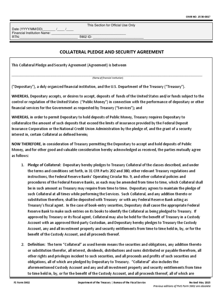 Collateral Pledge Agreement Form 5902 | PDF | Securities (Finance ...