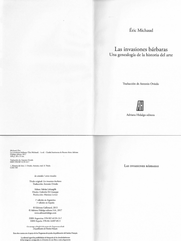 MICHAUD, Éric. Las Invasiones Bárbaras. 2015 (EDIT1) | PDF