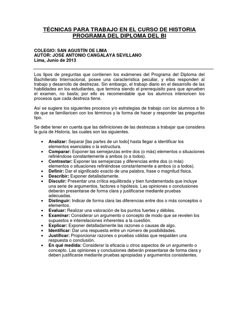 T-Cnicas para Trabajo en Historia Ib | PDF | Autor | Testimonio T-Cnicas para Trabajo en Historia Ib | PDF | Autor | Testimonio