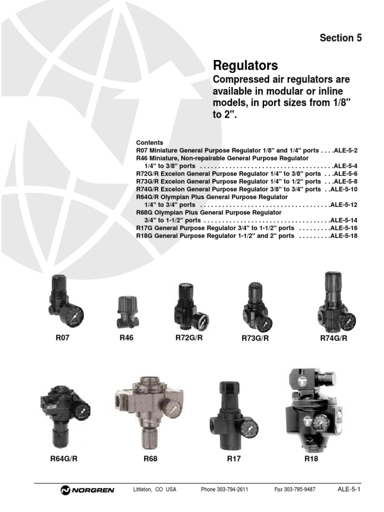 Norgren 05regulators PDF | PDF | Valve | Pressure