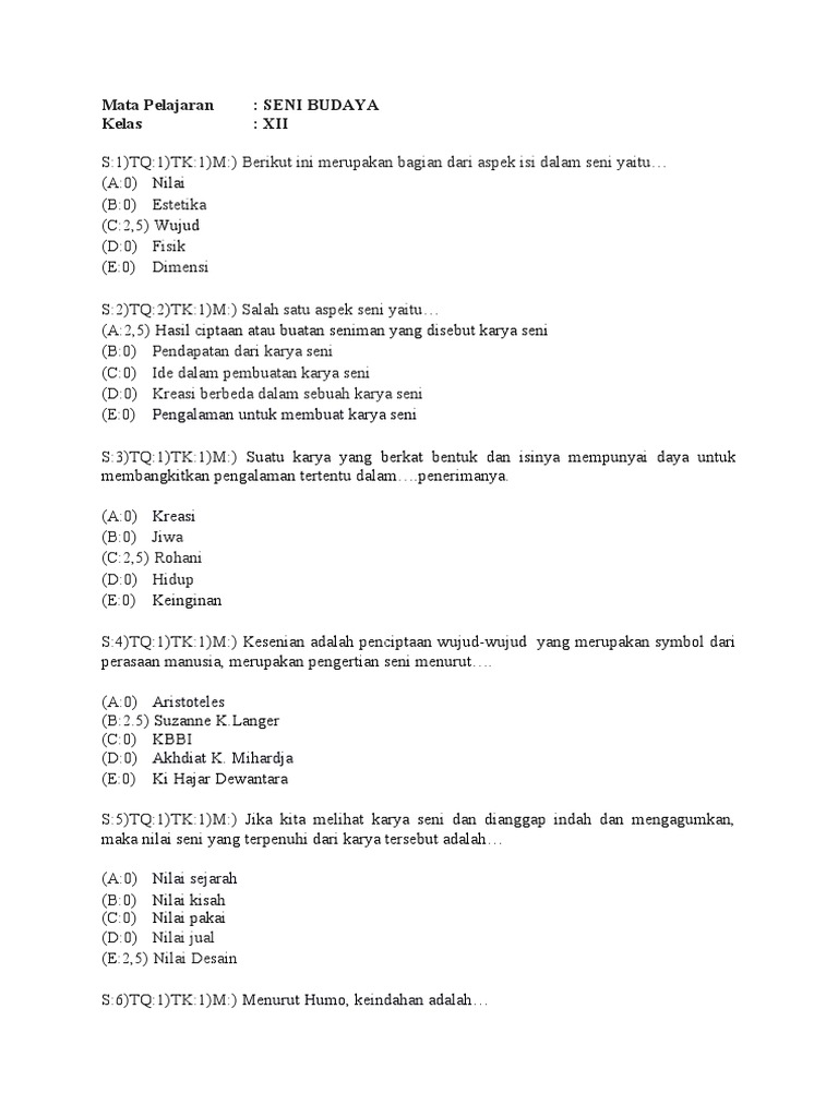 Soal Uas SB SMK 2023 | PDF