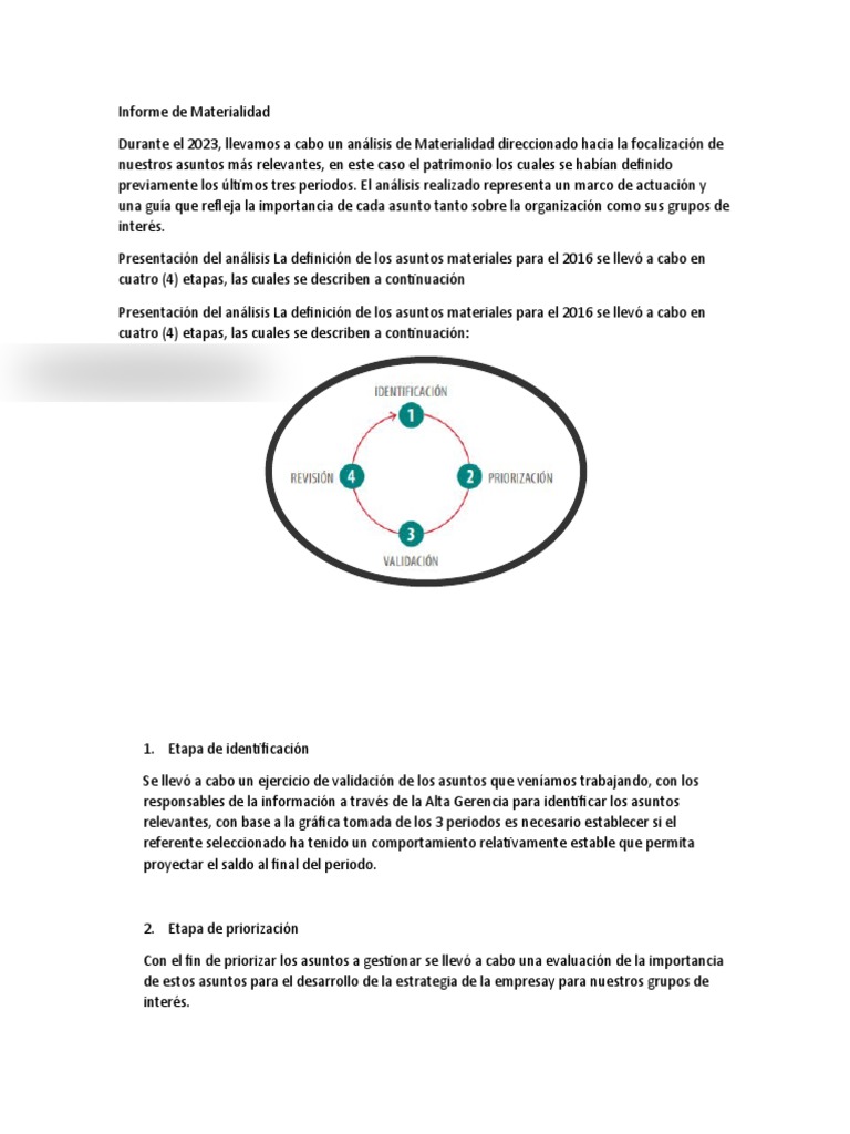 Análisis de Materialidad 2023 | PDF