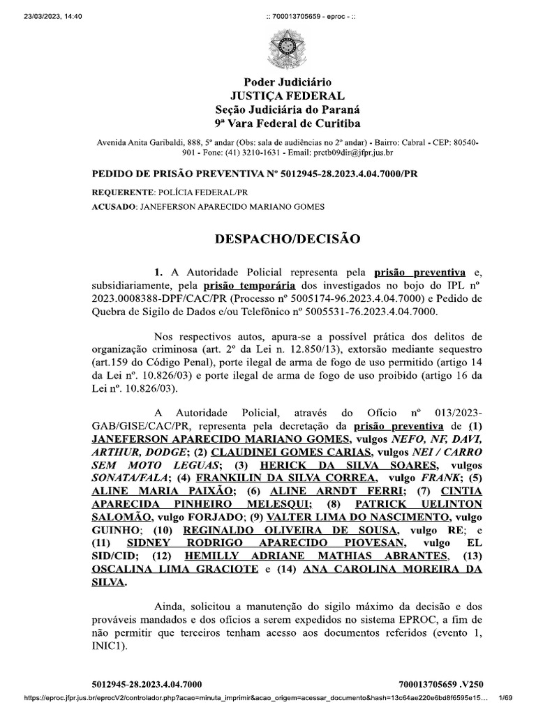Decisão Prisão Preventiva Pdf