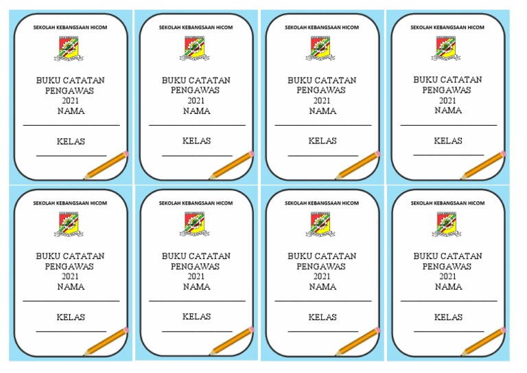 Cover Buku Catatan Pengawas | PDF