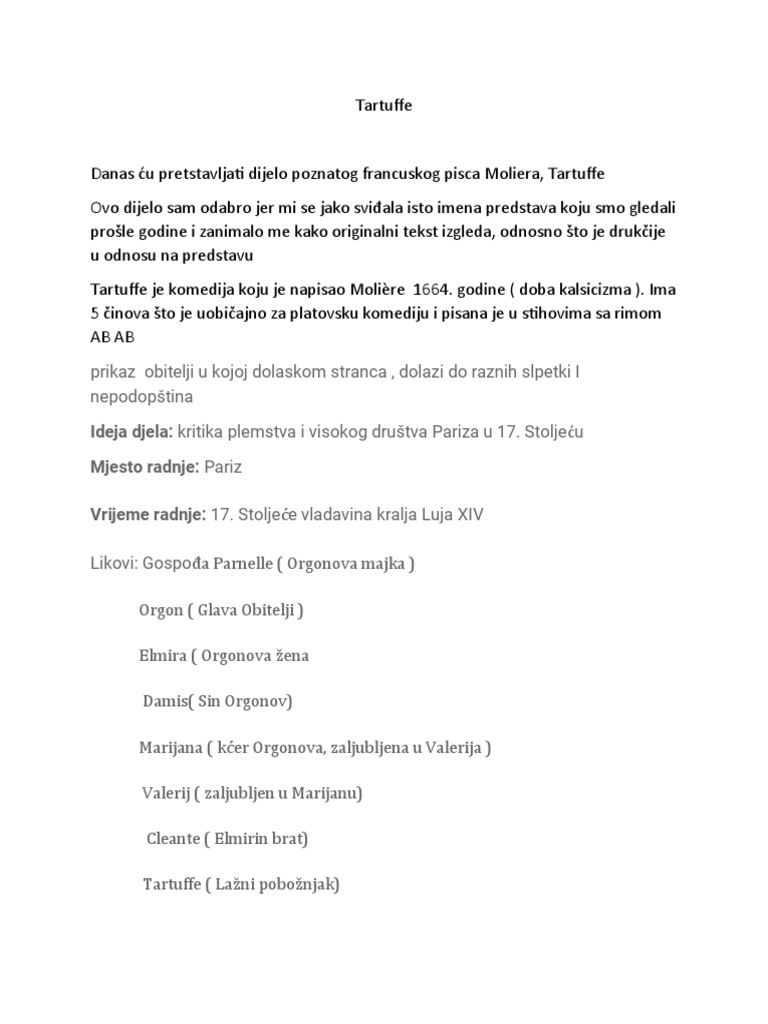 Tartuffe | PDF