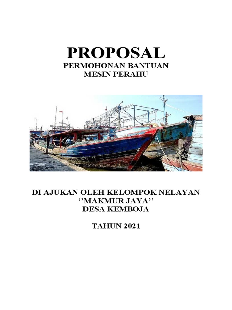 Proposal Bantuan Mesin Perahu Nelayan | PDF | Ilmu Sosial
