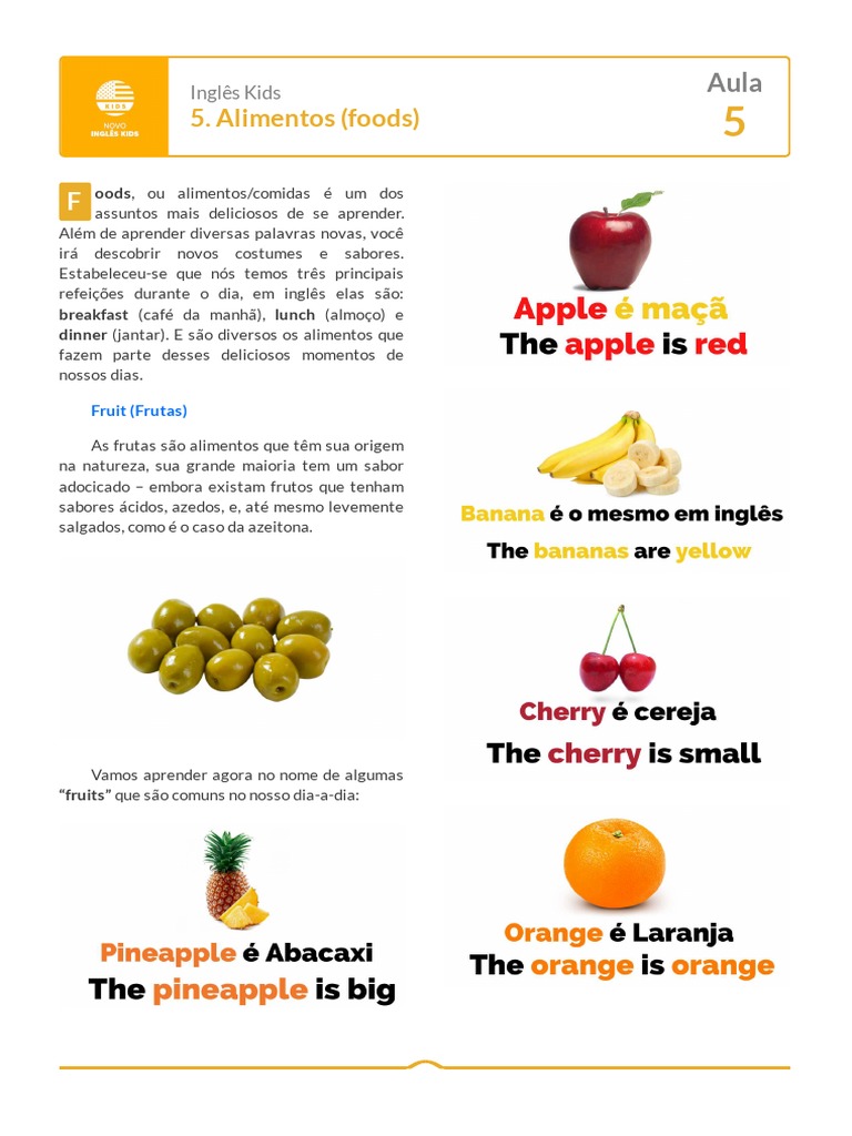 5-Comidas.pdf | PDF | Frutas comestíveis | Botânica
