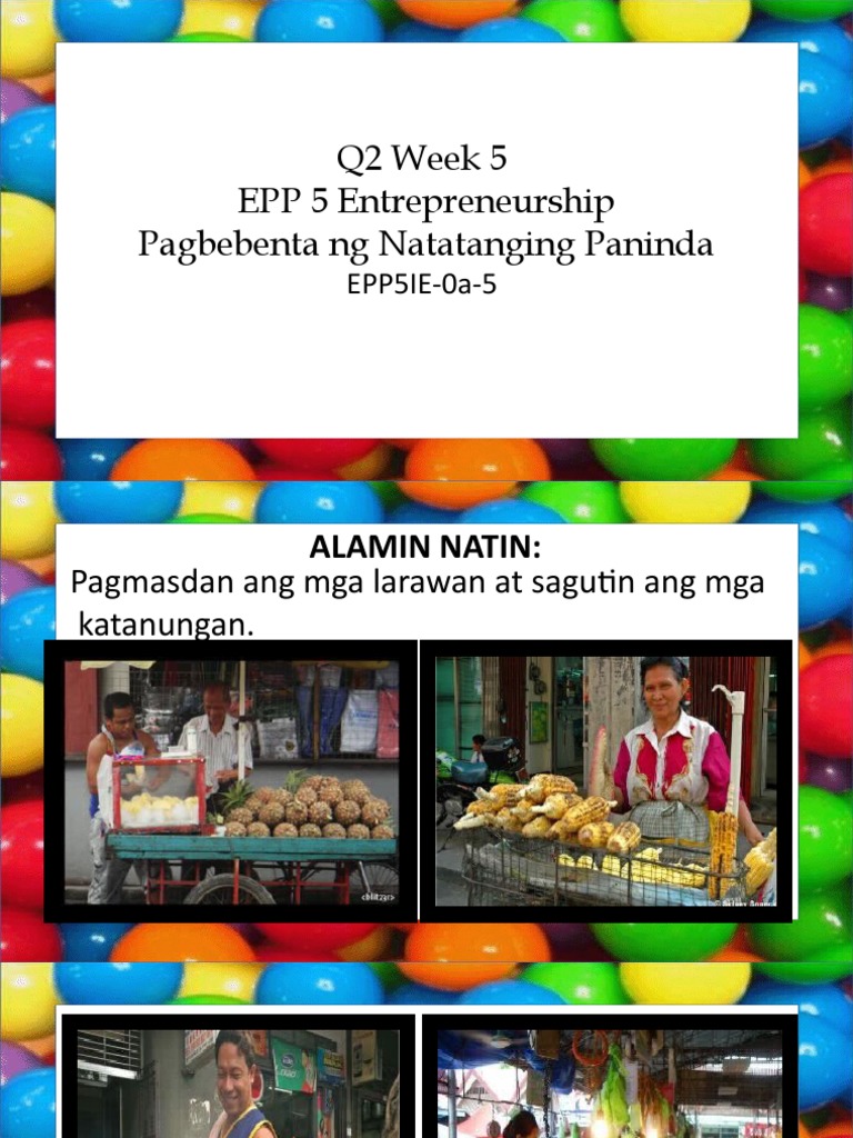 EPP 5 Q2 W5 Entrep Pagbebenta NG Natatanging Paninda | PDF