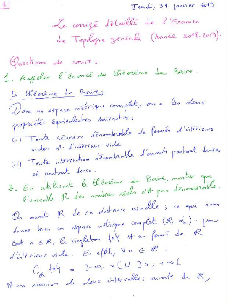 Corr Exam Topo 2018-2019 PDF | PDF