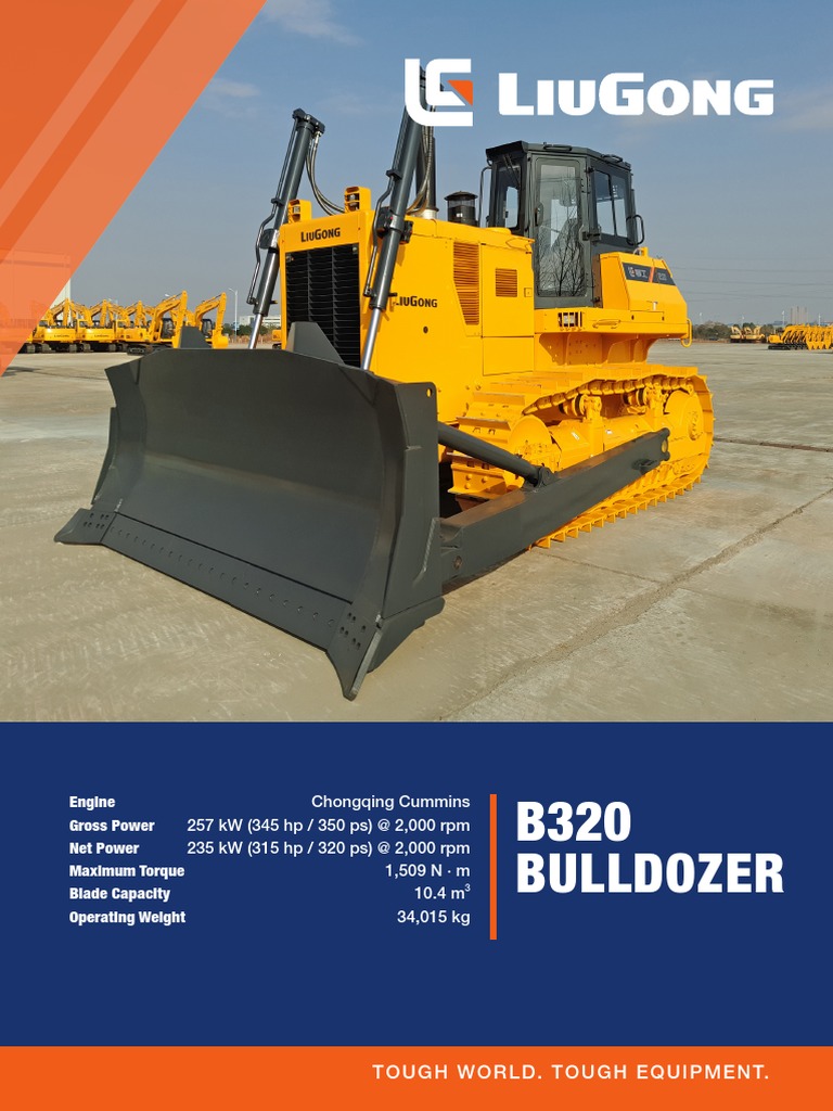 LiuGong B320 Bulldozer Specifications | PDF | Horsepower | Engines