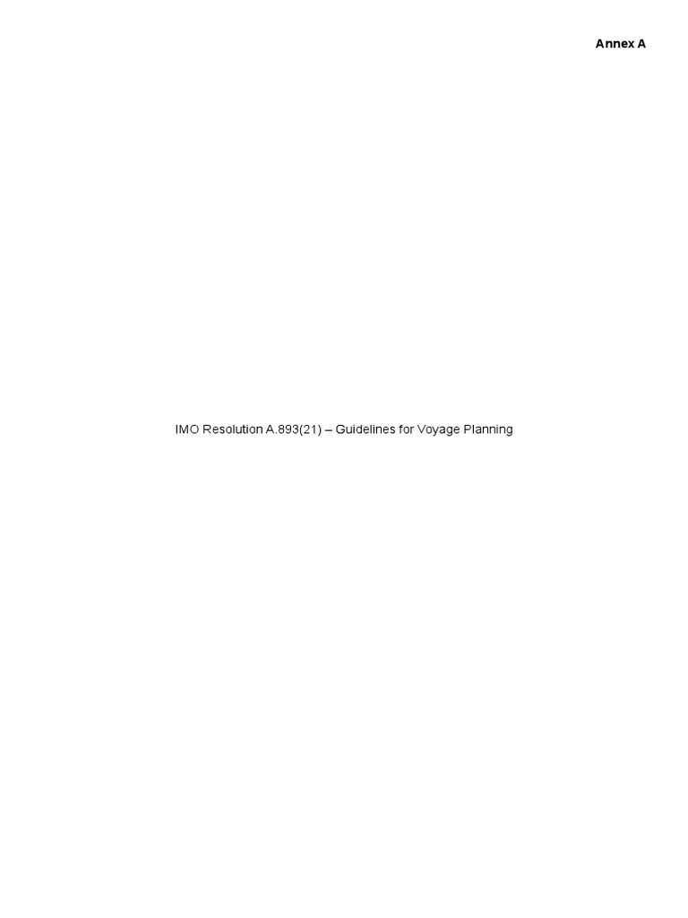 Guidelines For Voyage Planning | PDF | Navigation