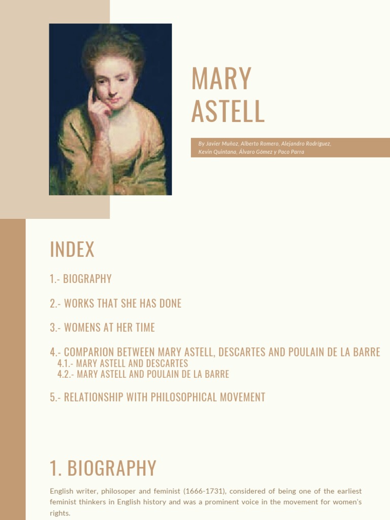 Mary Astell | PDF | Reason | René Descartes