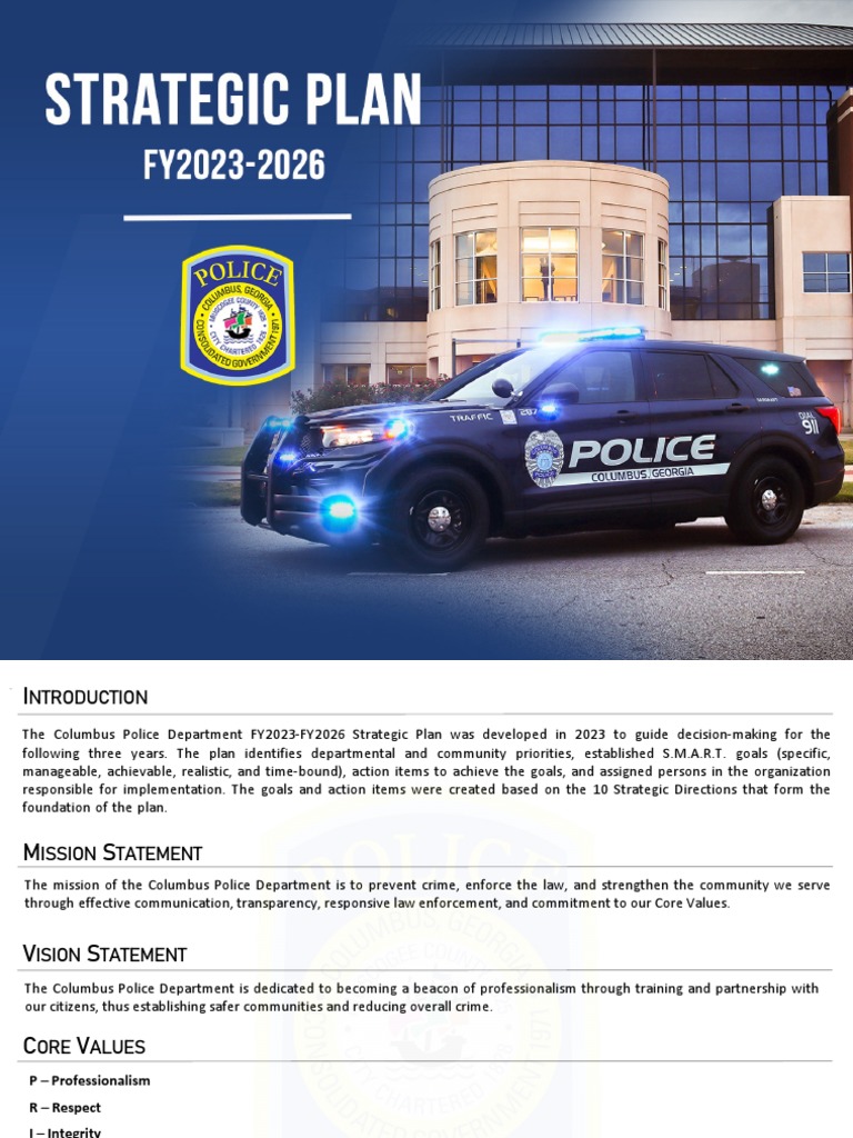 Columbus, GA Police Department FY23-FY26 Strategic Plan Implementation ...