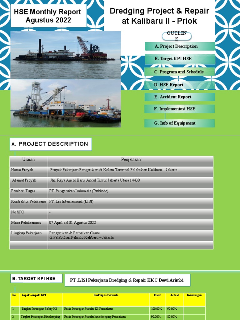 Presentasi H.S.E Project Kalibaru Agustus 2022 | PDF