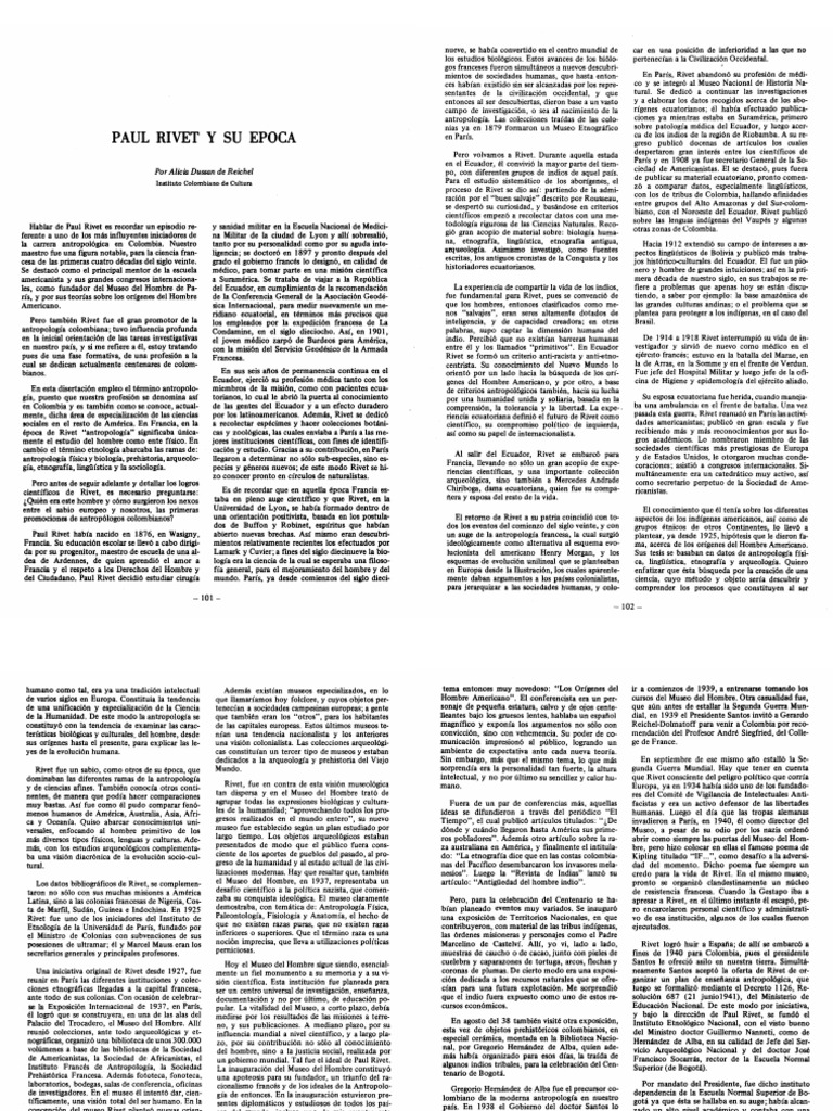 Paul Rivet - Alicia Dussan | PDF