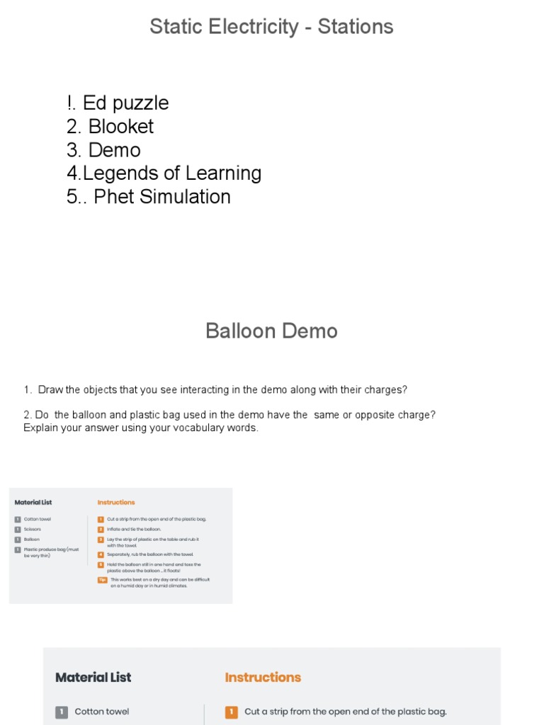 Static Electricity | PDF