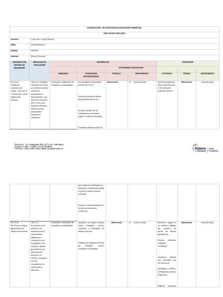 Planificacion Segundo Grado | PDF | Color