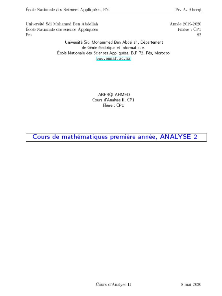 Cours Complet | PDF | Intégral | Fonction monotone