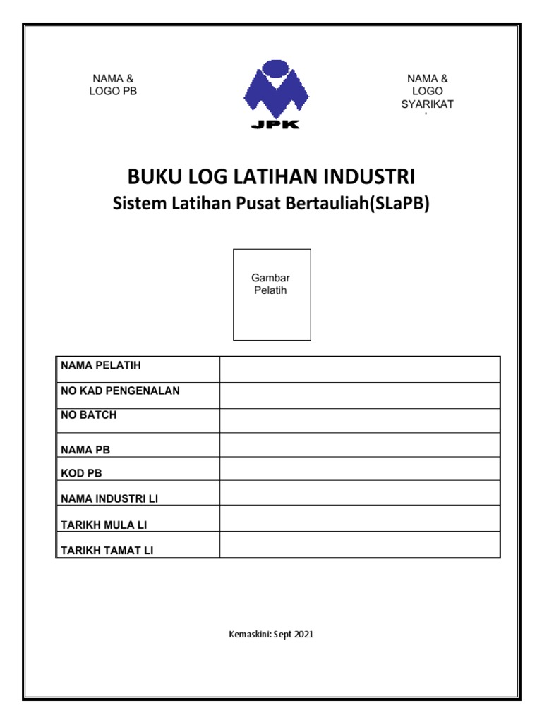 Lampiran A - FORMAT - Buku Log Latihan industri-SlaPB 2021 | PDF