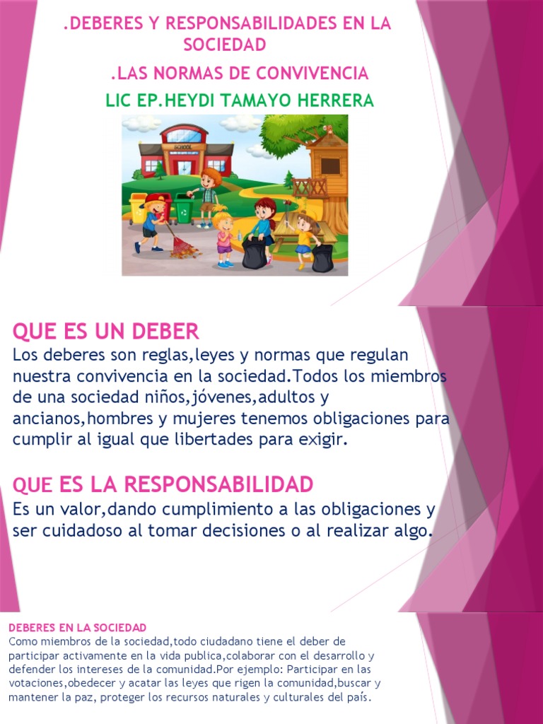 Deberes y Responsabilidades Sociales | PDF