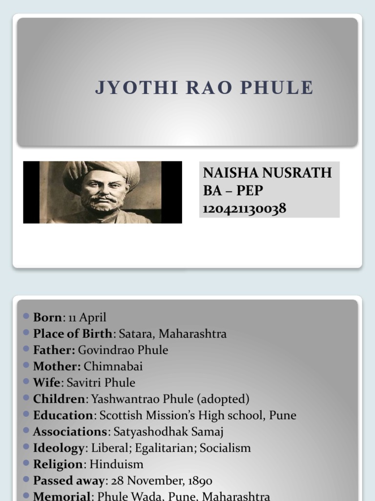 Jyothirao phule-PEP-naisha-038 | PDF | Social Science