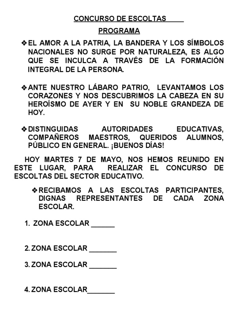 Programa Concurso de Escoltas | PDF