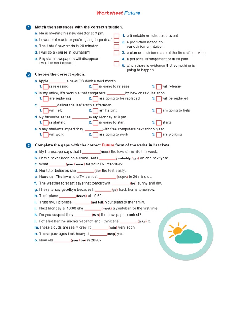 Worksheet Future predictions | PDF