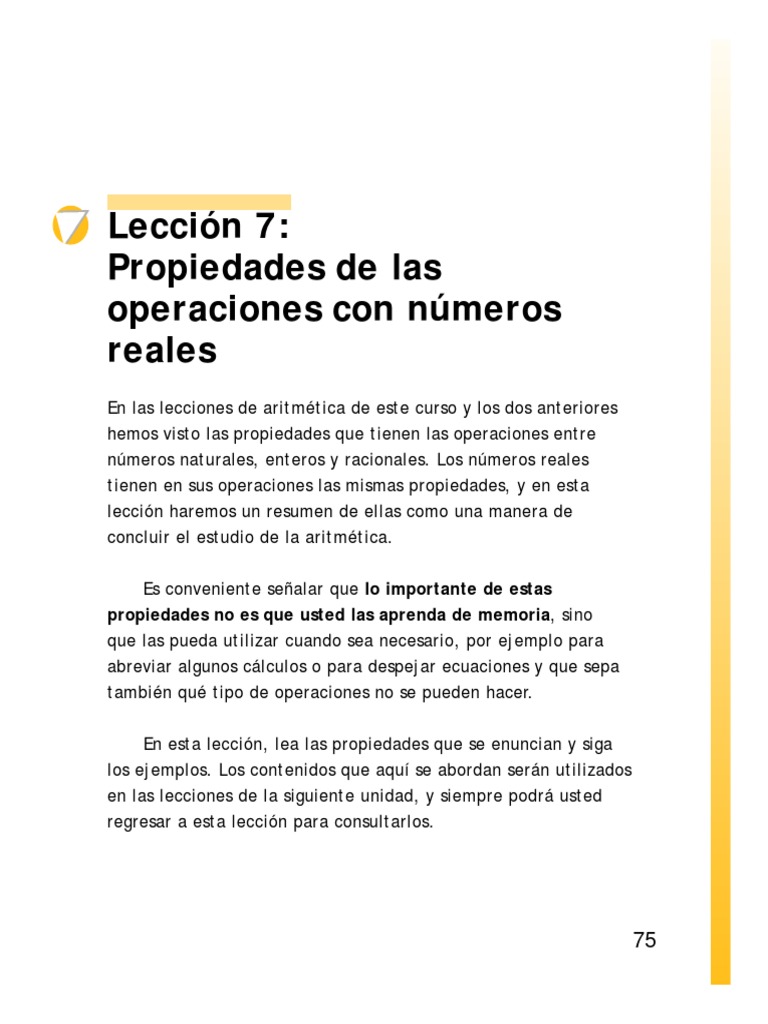 Propiedades de Las Operaciones | PDF