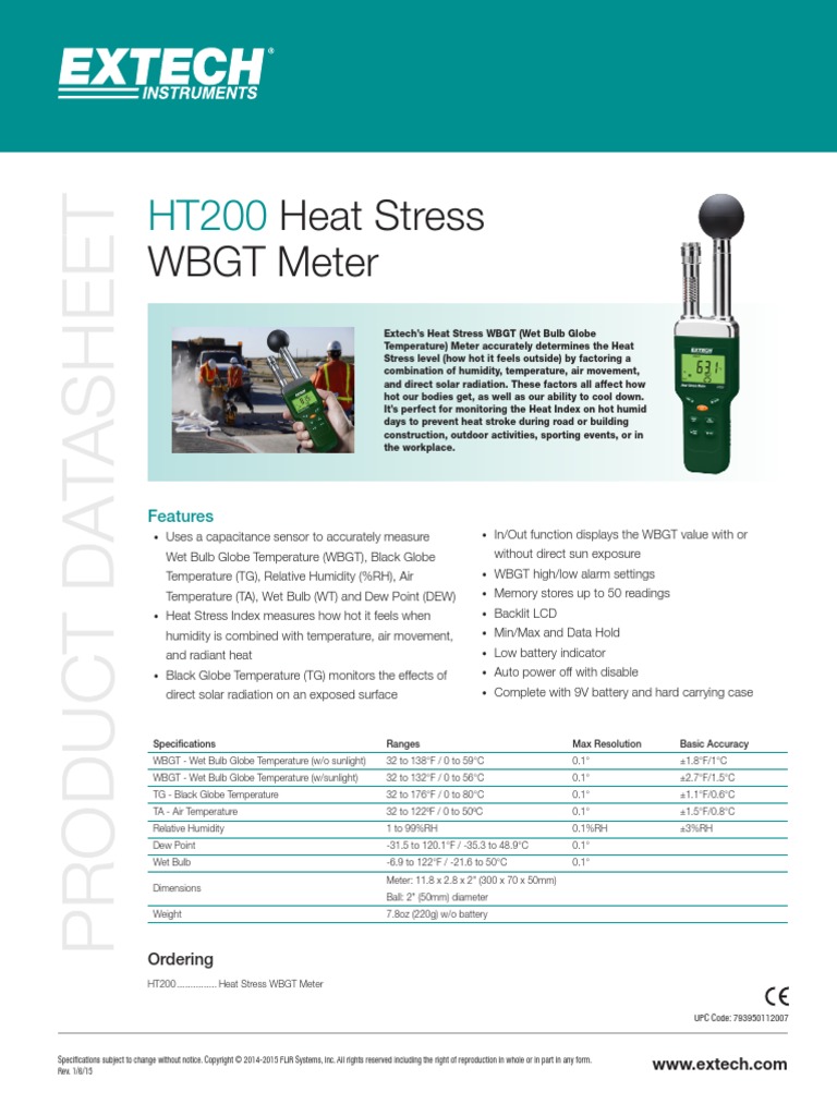 HT200 DS-en PDF | PDF | Humidity | Branches Of Thermodynamics