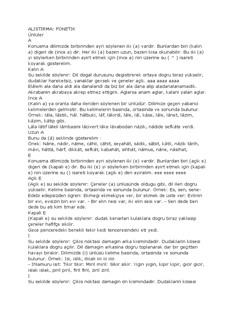 Diksiyon Temel Notlar | PDF