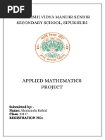 Quick Recap Applied Maths Formula Sheet Class 12 | PDF | Matrix (Mathematics) | Determinant